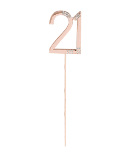 21 Rose Gold Cake Topper - Cake CraftCake Craft